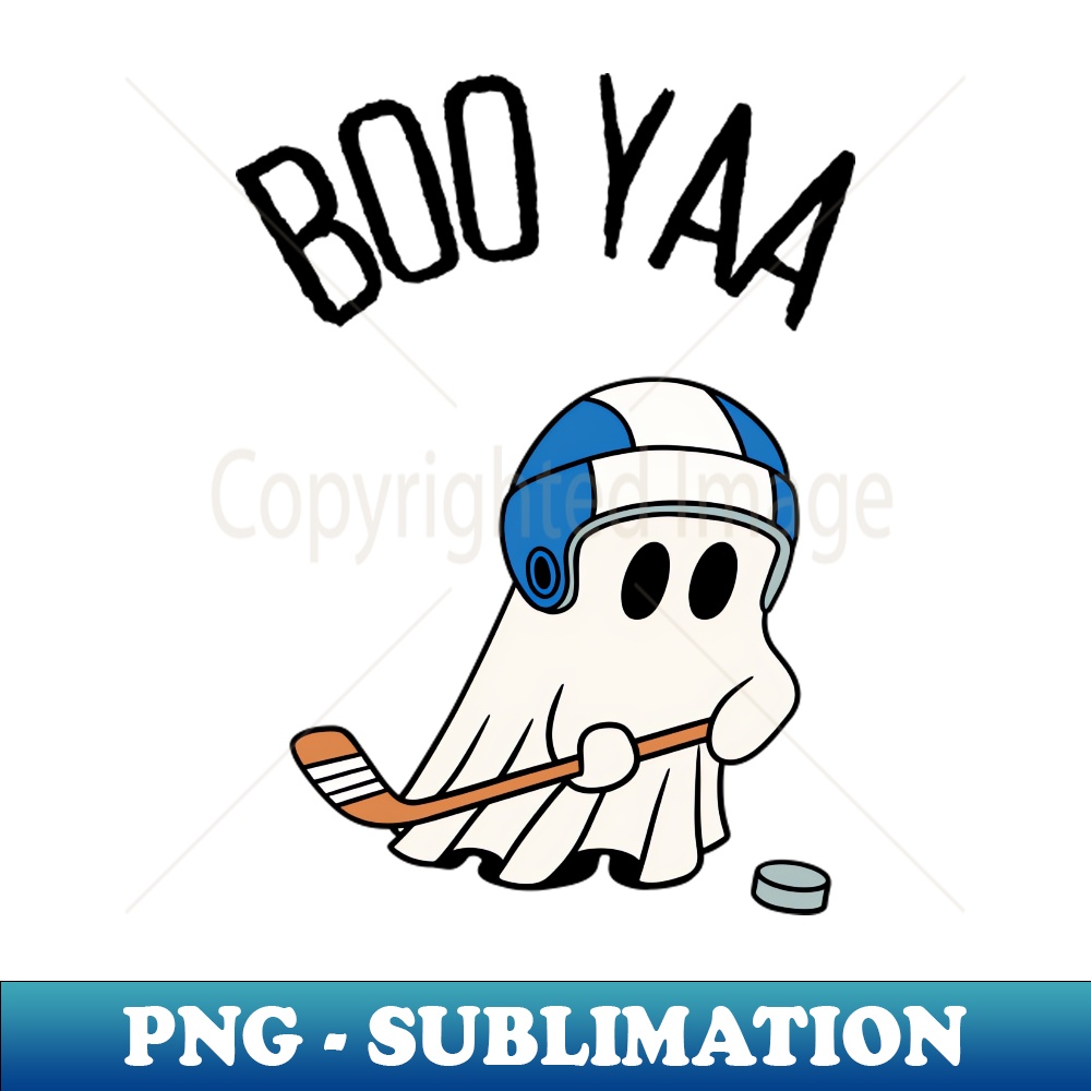 Boo Yaa Halloween hockey Ghost - High-Resolution PNG Sublima | Inspire ...