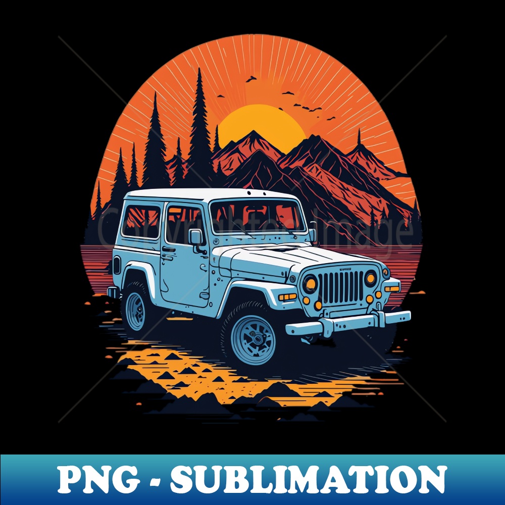 White Jeep - Decorative Sublimation PNG File - Perfect for C | Inspire ...