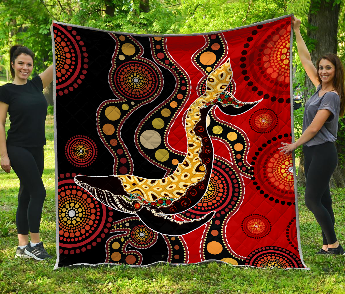 Aboriginal Decors Australian Gifts Shark Hunting Quilt | Inspire Uplift