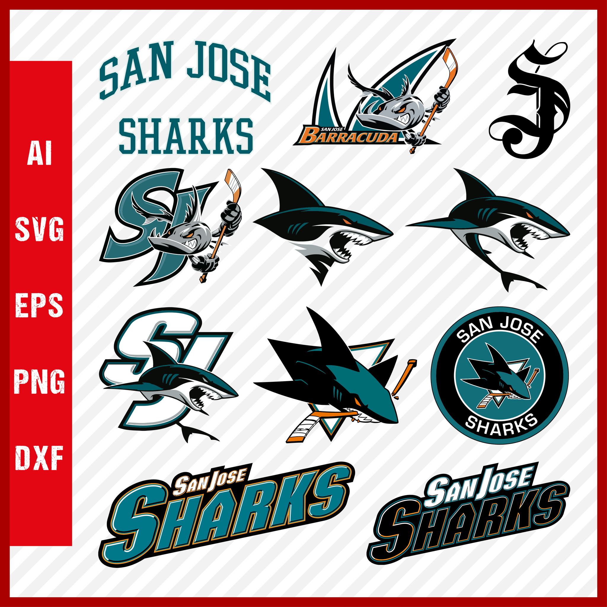 San Jose Sharks Logo - Sj Sharks Logo - Sharks Hockey Logo - | Inspire ...