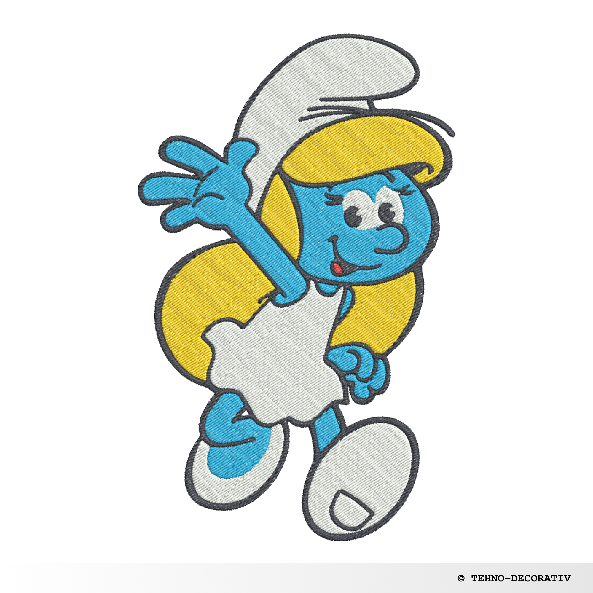 Smurfette Embroidery Machine Design Pattern, 3 sizes. 5 colo | Inspire ...