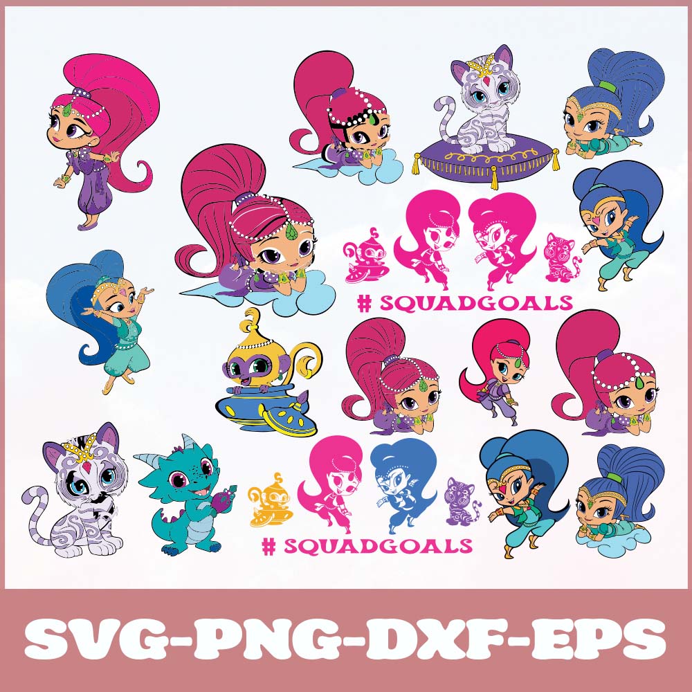 Shimmer Shine bundle svg,png,dxf,Shimmer Shinesvg,png,dxf,Di | Inspire ...
