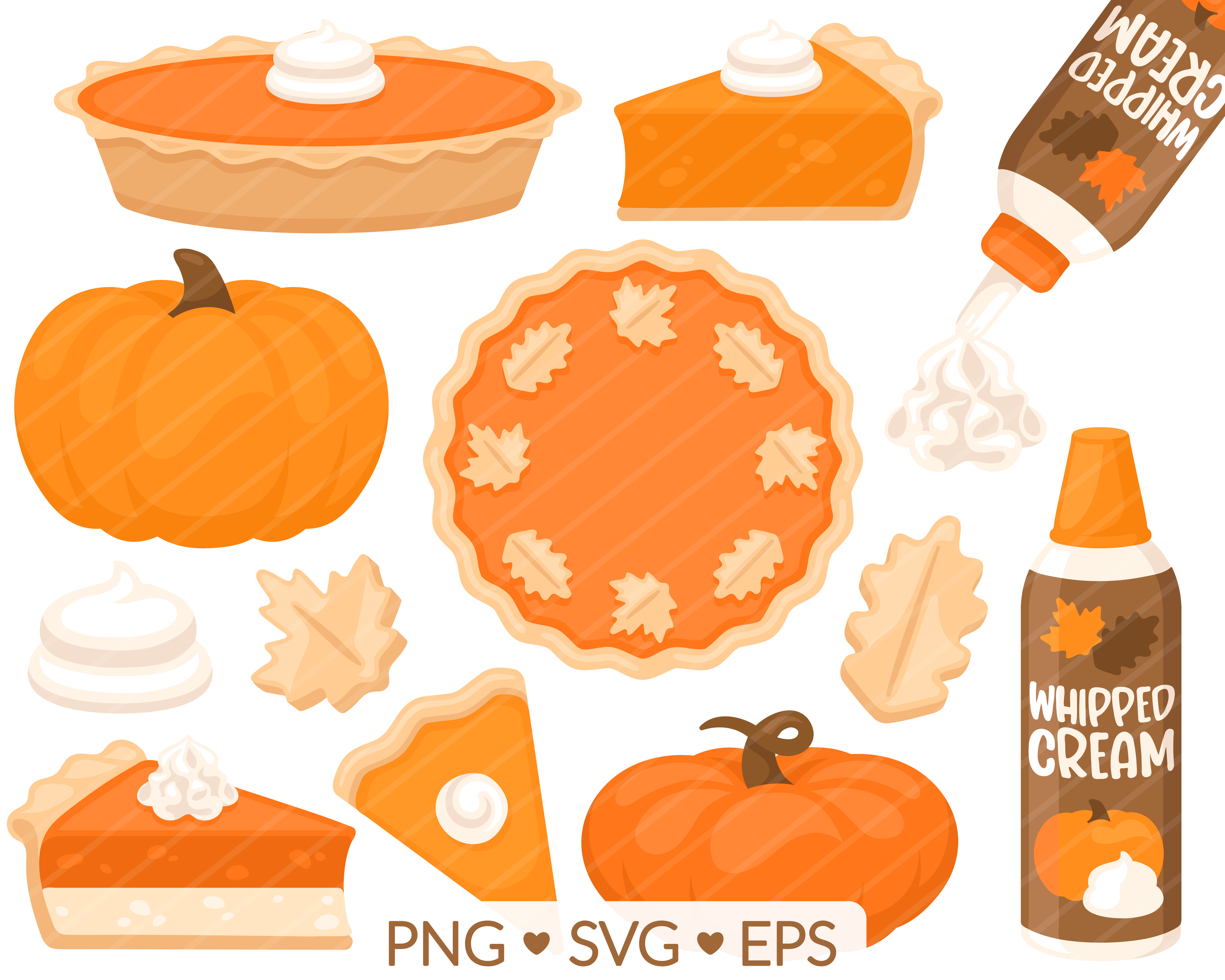 Pumpkin Pie Clipart - SVG, PNG, EPS Images - Pumpkin Spice A | Inspire ...