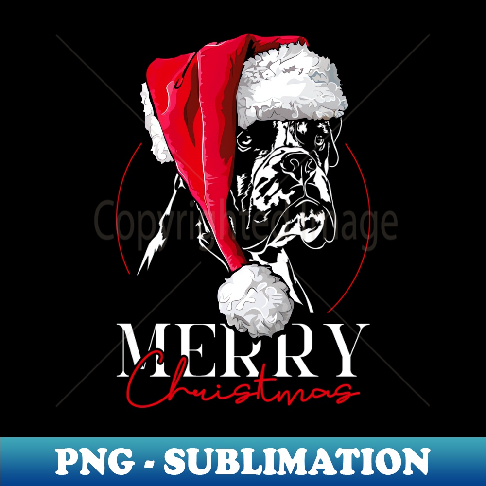 Funny Santa Boxer Dog Merry Christmas dog - Premium PNG Subl | Inspire ...