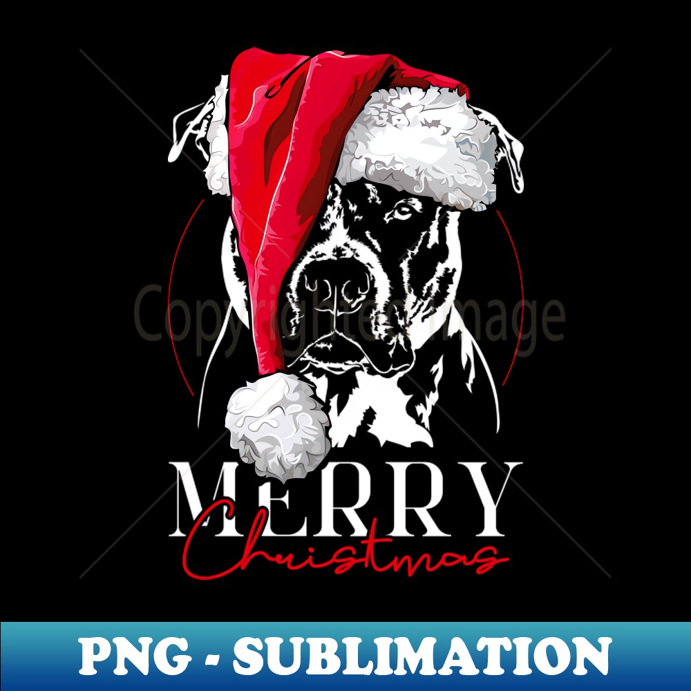 Funny Santa Pitbull Merry Christmas dog mom gift - High-Qual - Inspire ...