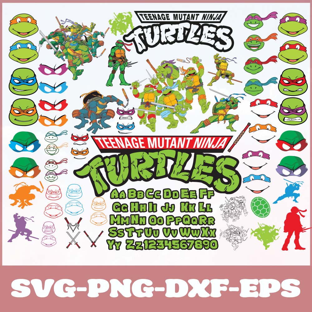 Teenage Mutant Ninja Turtles bundle svg,png,dxf,Teenage Muta - Inspire ...