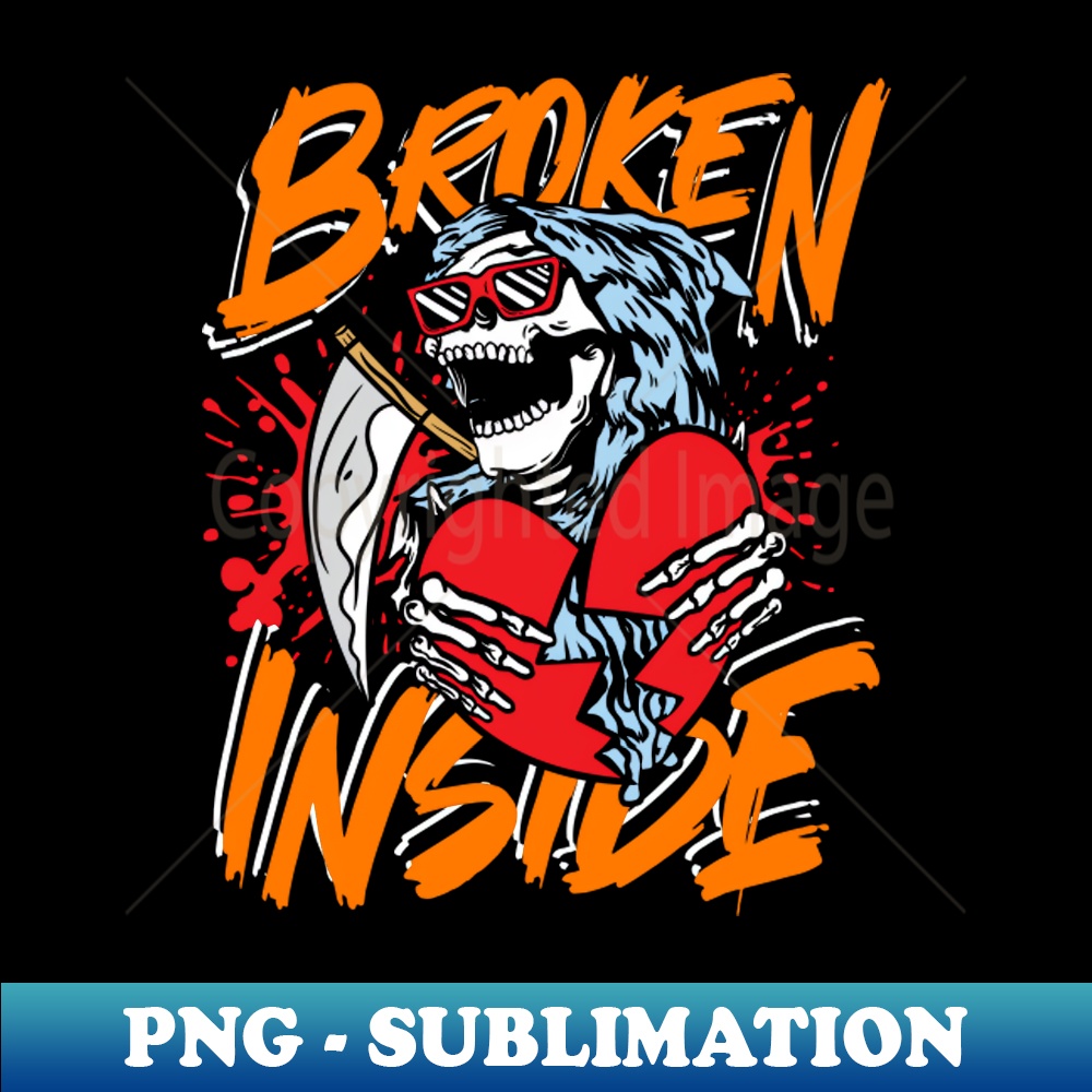 Broken inside heart and laughing skull - PNG Transparent Di | Inspire ...