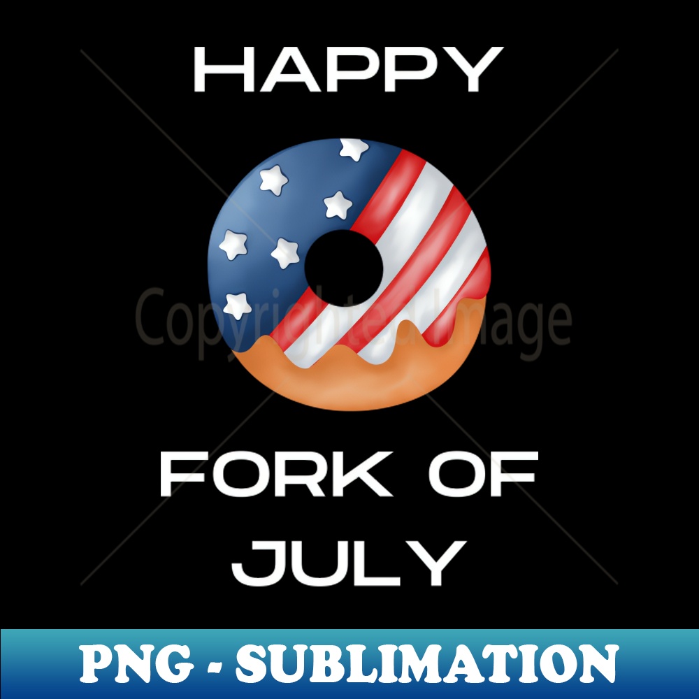 Happy fork of july donut - Instant PNG Sublimation Download | Inspire ...
