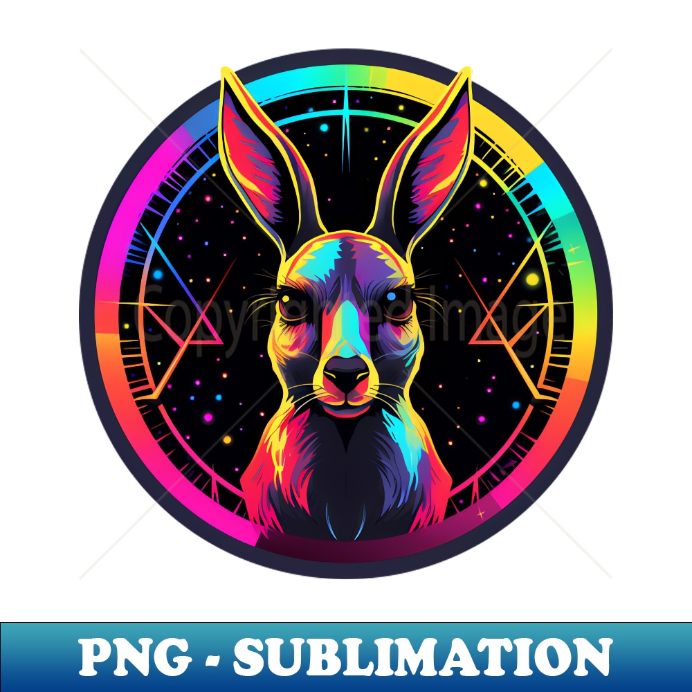 Space Kangaroo Neon Galaxy Animals - Sublimation-Ready PNG F - Inspire ...
