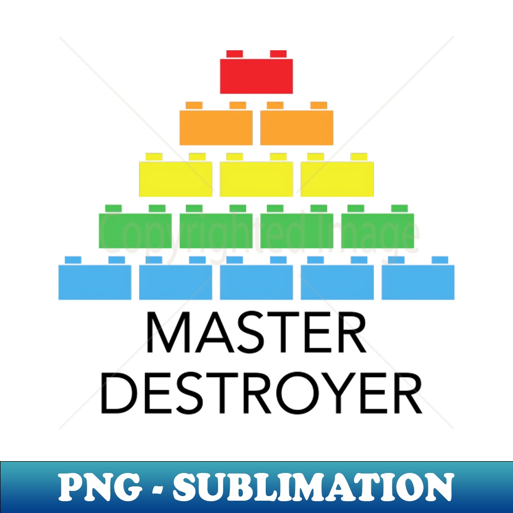 Master Destroyer Lego Brick White - Premium Sublimation Digi | Inspire ...