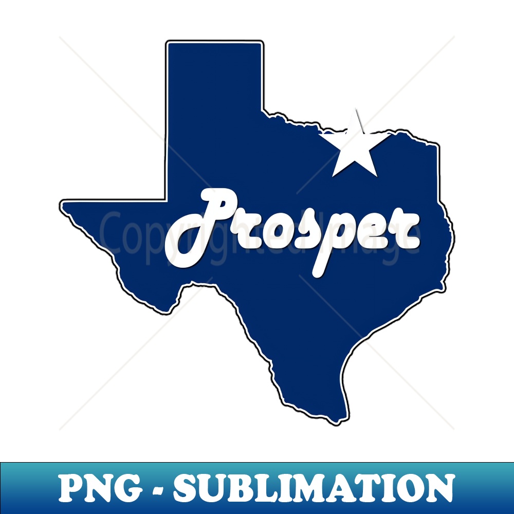 Prosper Texas Lone Star State Map TX City Navy Blue - Retro | Inspire ...