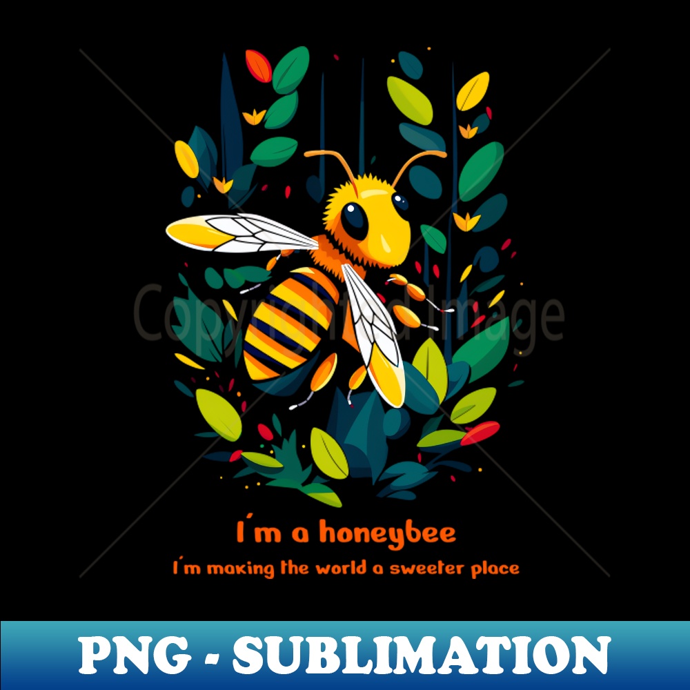 I am a honey bee - PNG Transparent Sublimation Design - Inst | Inspire ...