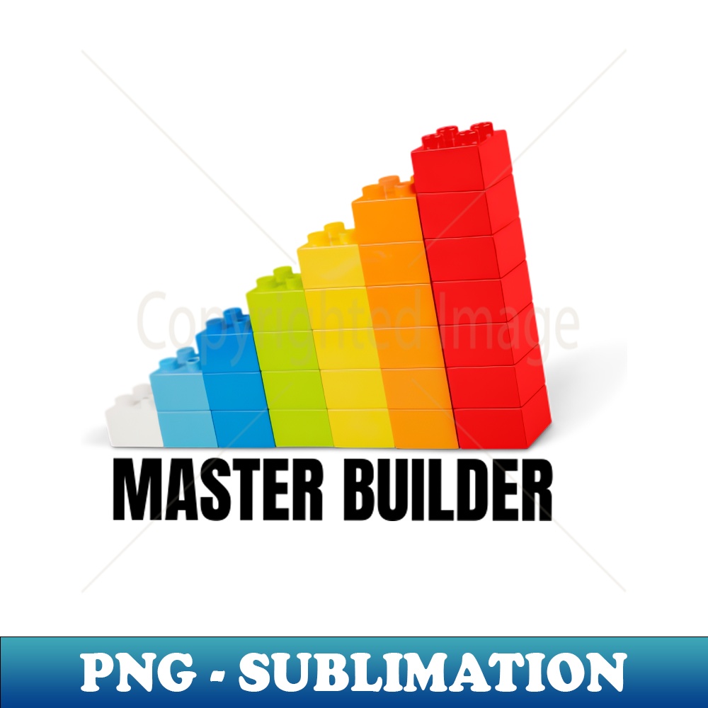 Master Builder Lego Brick Colorful Design White - PNG Transp | Inspire ...
