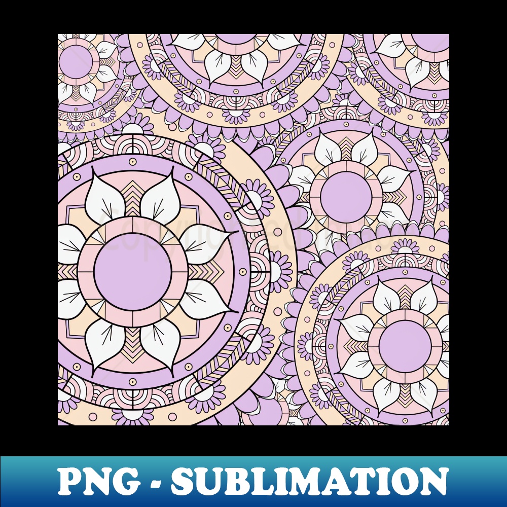 Pastel Color Layered Mandalas - PNG Transparent Digital Down | Inspire ...
