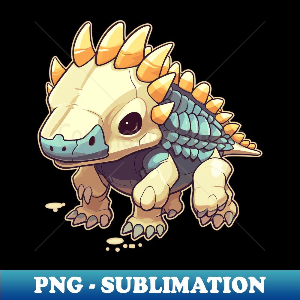 Spooky Scary Chibi Triceratops Isometric Dinosaur Skeleton - | Inspire ...