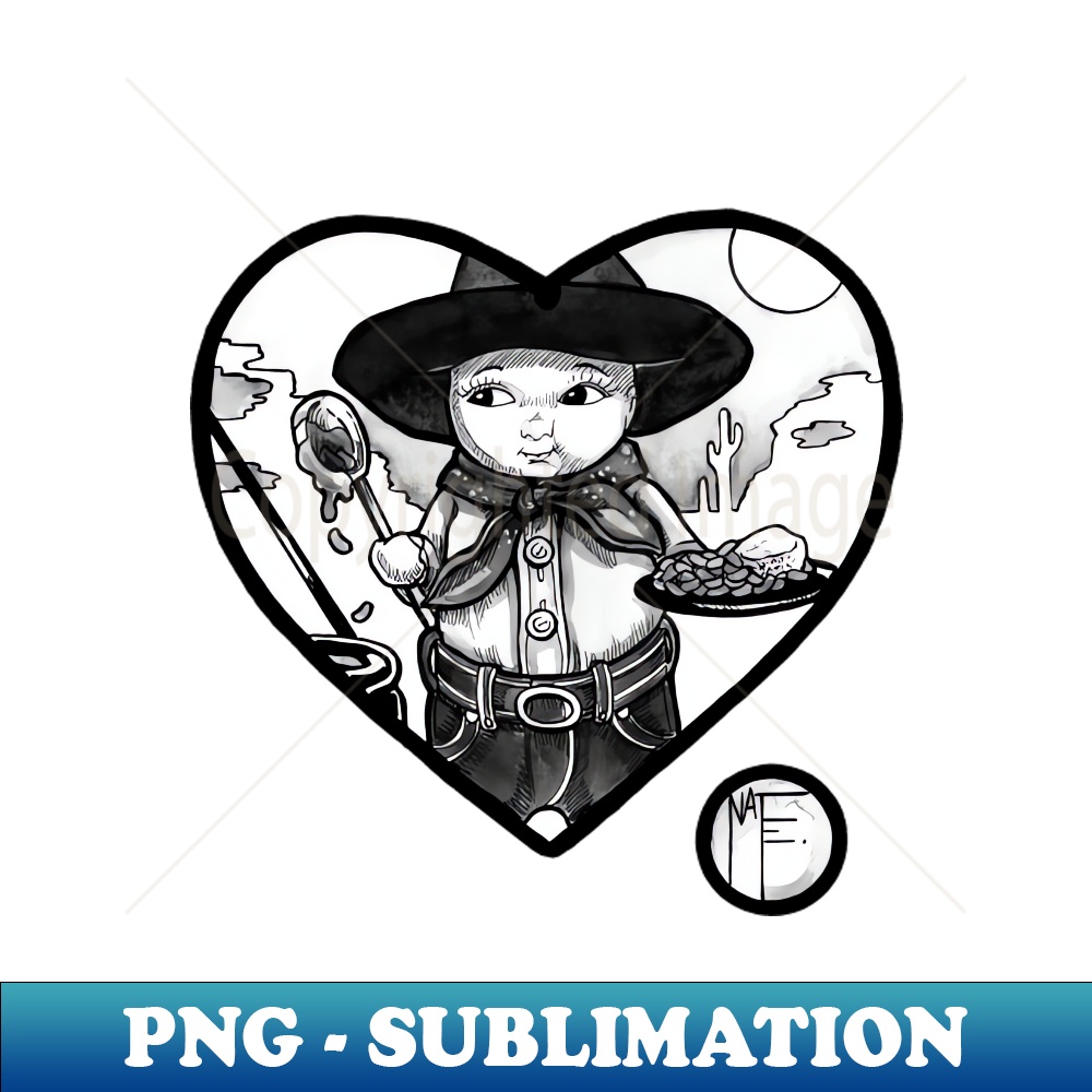 The Little Cowboy - Black Outlined Version - Creative Sublim | Inspire ...