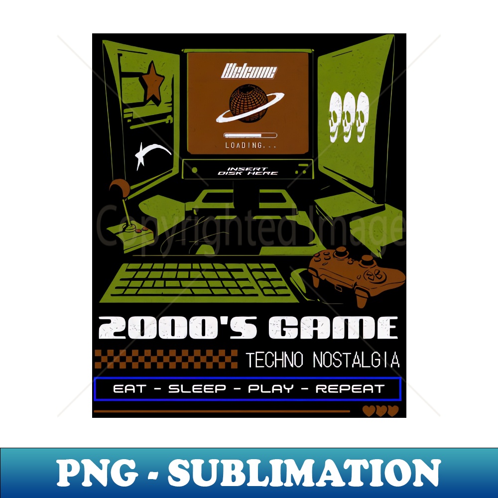 Y2K Gaming Lifestyle - PNG Transparent Sublimation Design - | Inspire ...