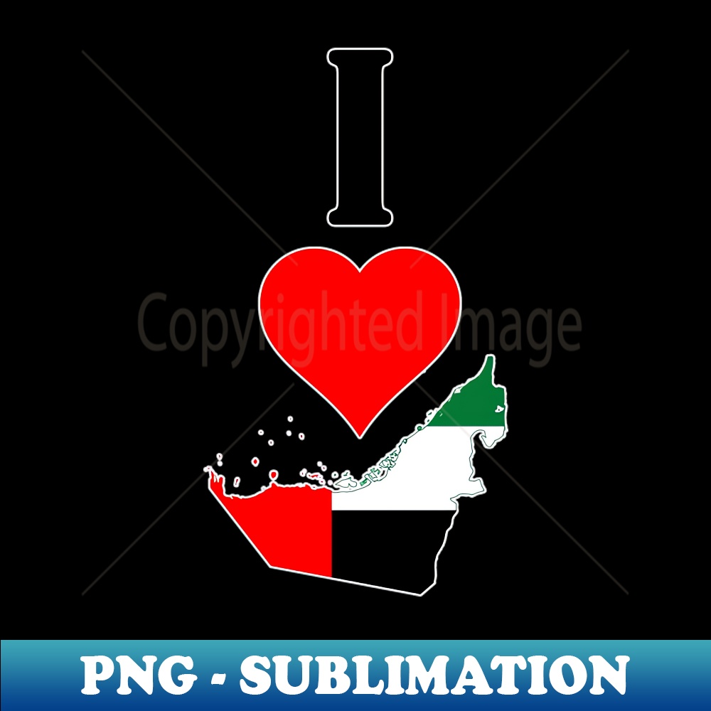 I Love UAE Vertical I Heart United Arab Emirates Flag Map - | Inspire ...
