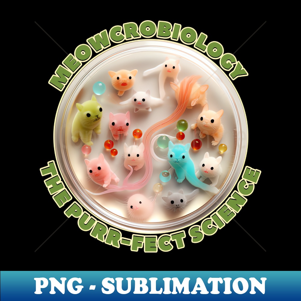 Meowcrobiology The Purrr-fect Science - PNG Transparent Subl - Inspire ...