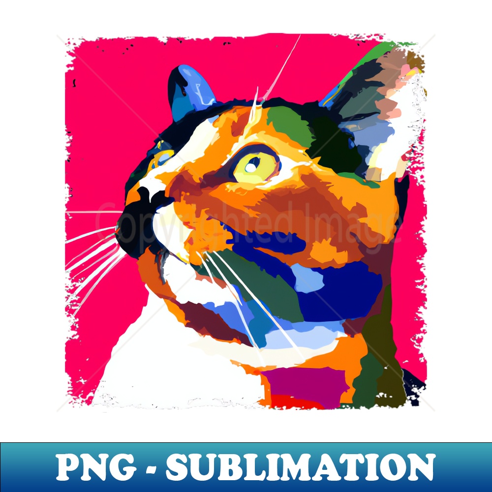 Cat Calico Pop Art - Cat Lover Gift - Instant Sublimation Di | Inspire ...