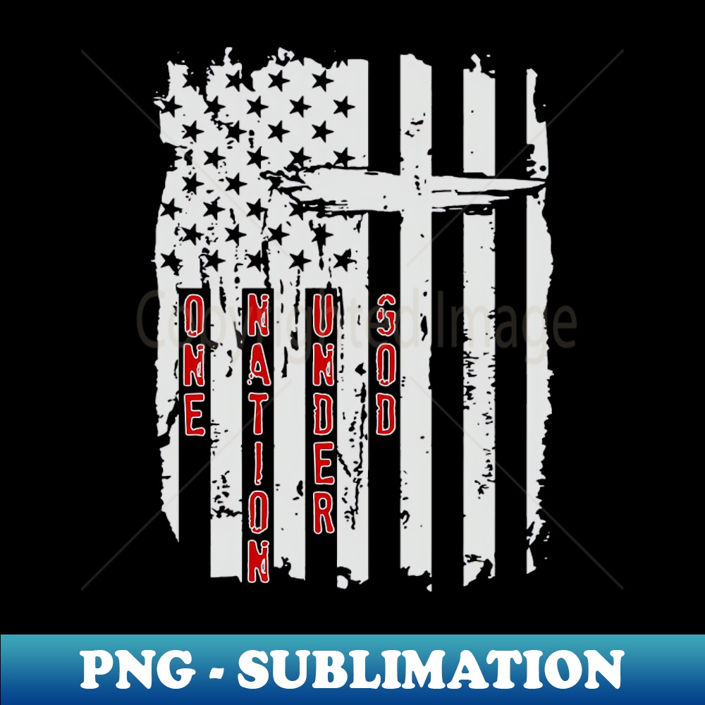 One Nation Under God Grunge Distressed USA American Flag - E | Inspire ...