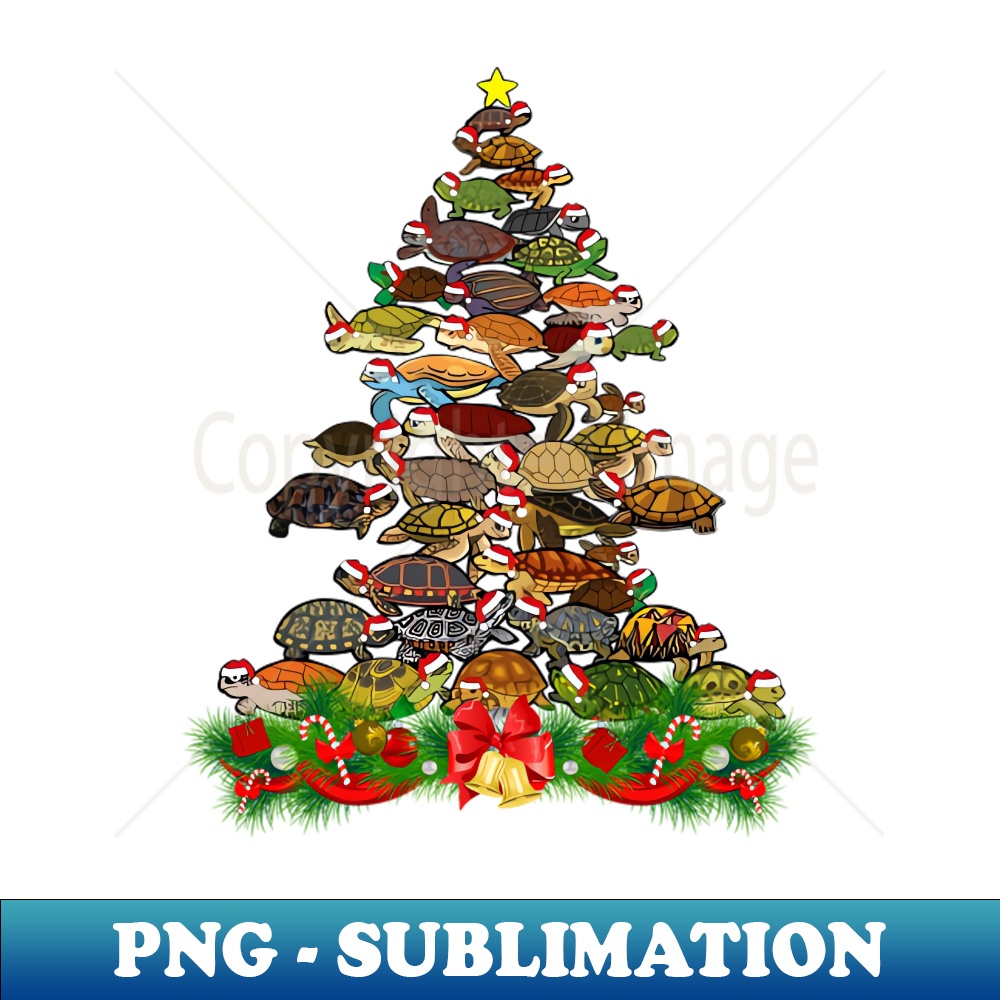 Christmas Tree Crazy Turtle - Signature Sublimation PNG File | Inspire ...