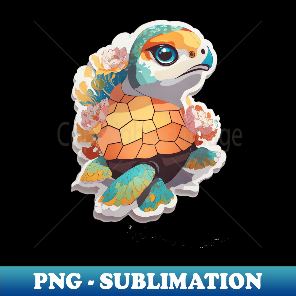 Cute turtle design - High-Resolution PNG Sublimation File - | Inspire ...