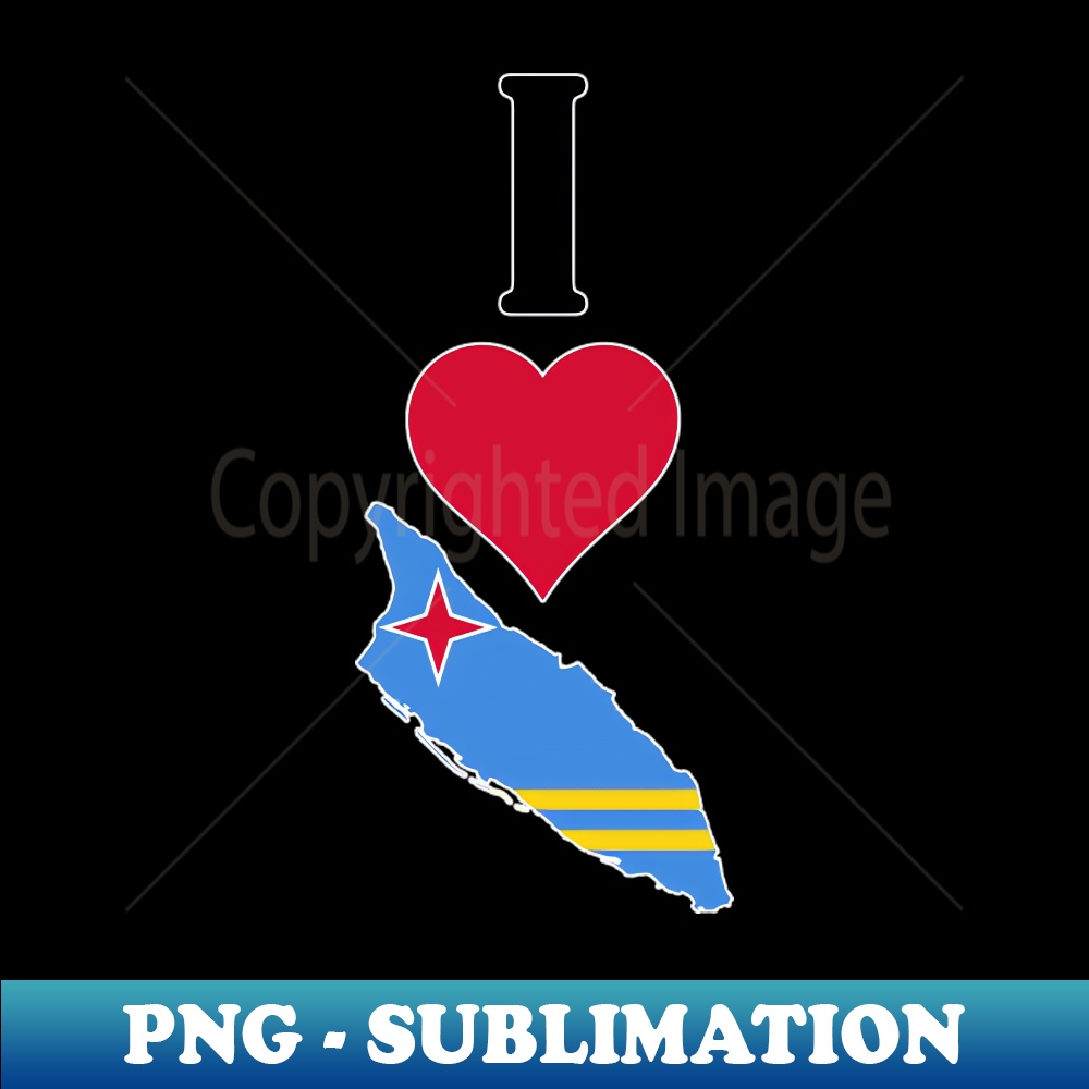 I Love Aruba Vertical I Heart Aruba Country Flag Map - PNG T | Inspire ...