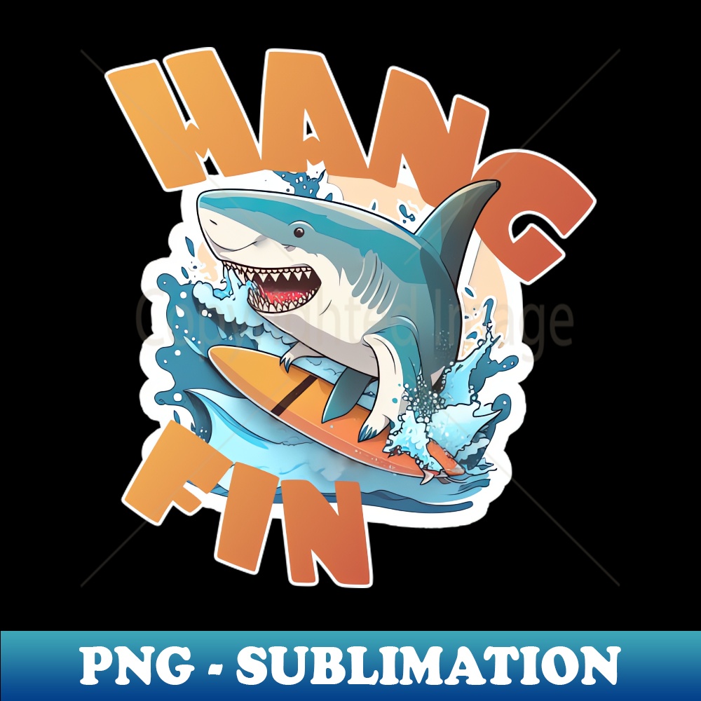 Gnarly Hang Fin Fan Design - High-Resolution PNG Sublimation - Inspire ...