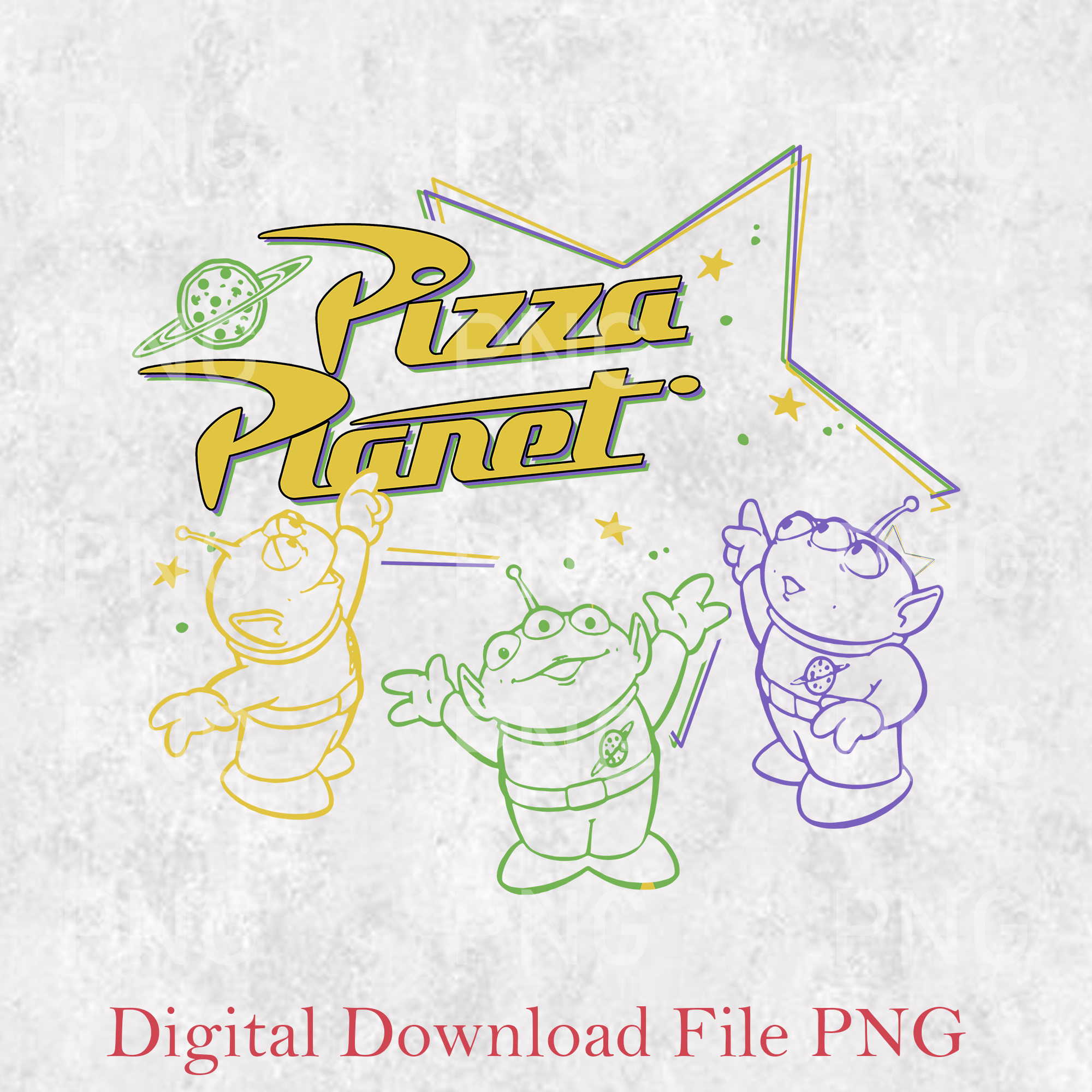 Disney Pixar Alien Pizza Planet PNG, Disney Toy Story Pizza - Inspire ...