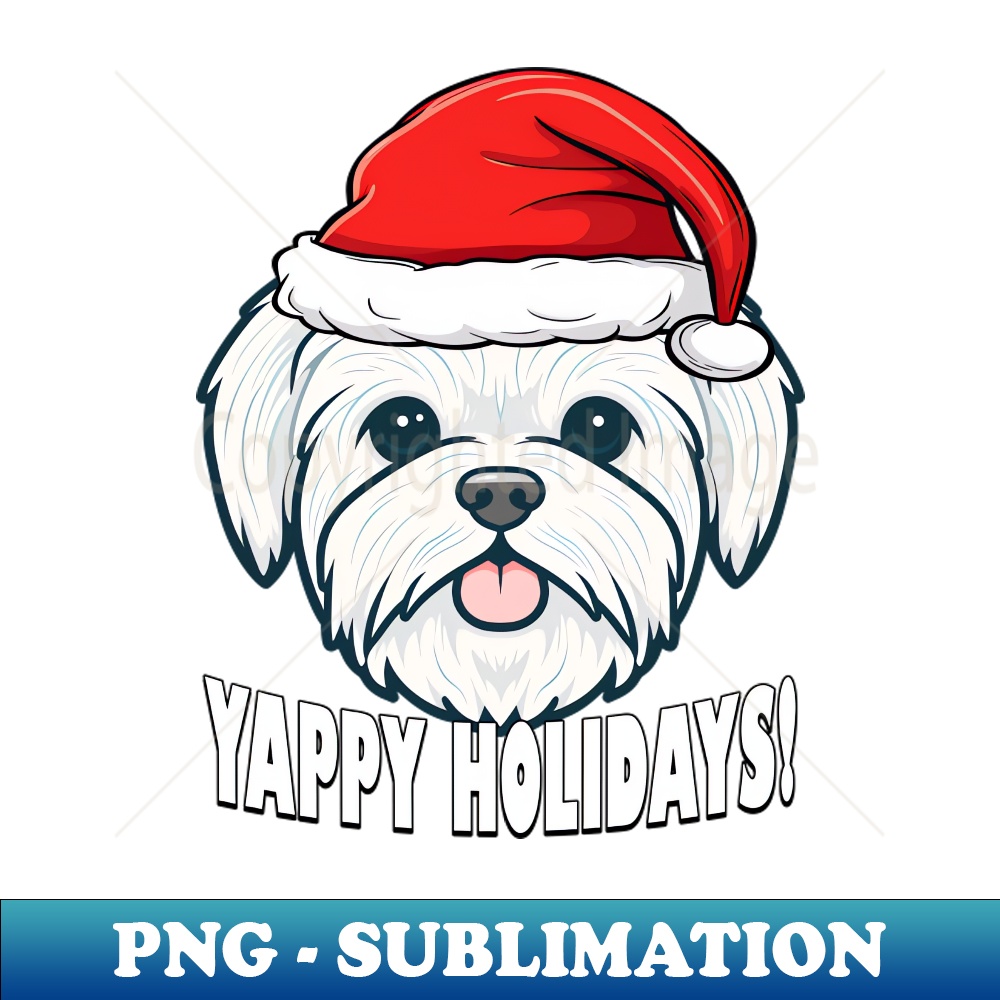 Maltese Christmas Gift Yappy Holidays Santa Dog - Exclusive | Inspire ...