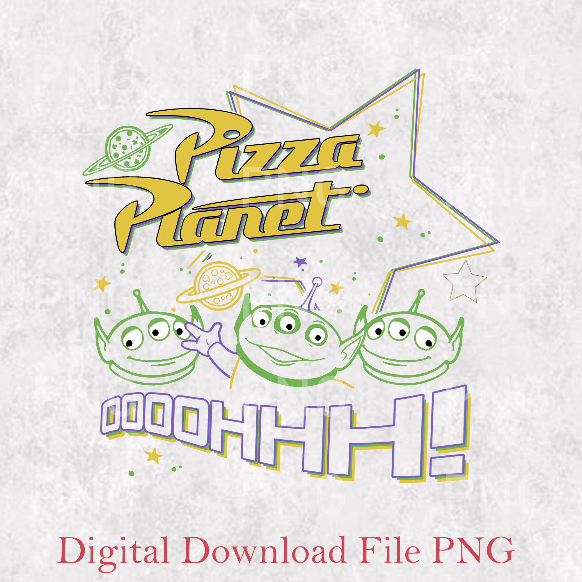 Cute Disney Pixar Alien Pizza Planet PNG, Disney Toy Story P | Inspire ...