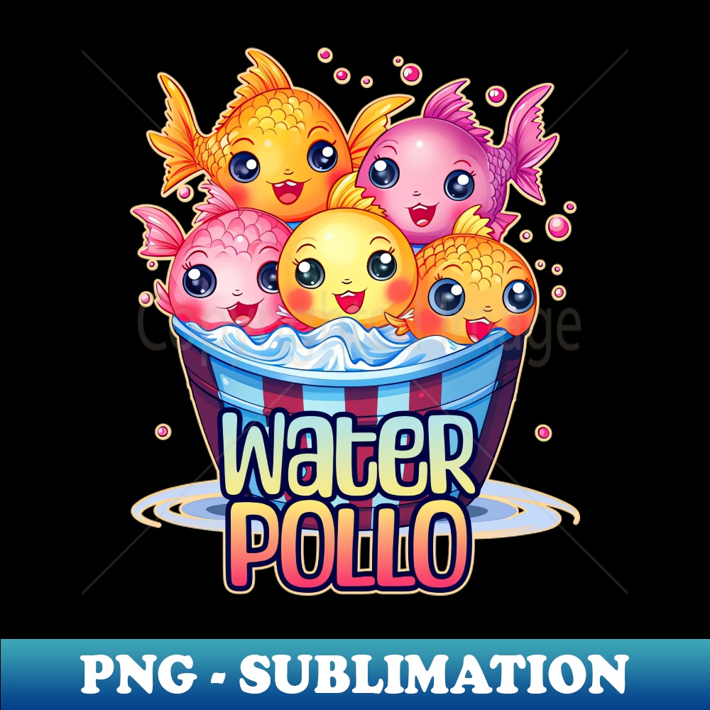 Water Pollo Kawaii Fish in a Bucket - High-Quality PNG Subli | Inspire ...