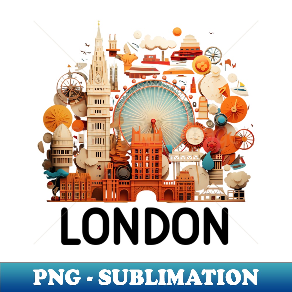 London city design - 3d - art and craft - PNG Sublimation Di | Inspire ...