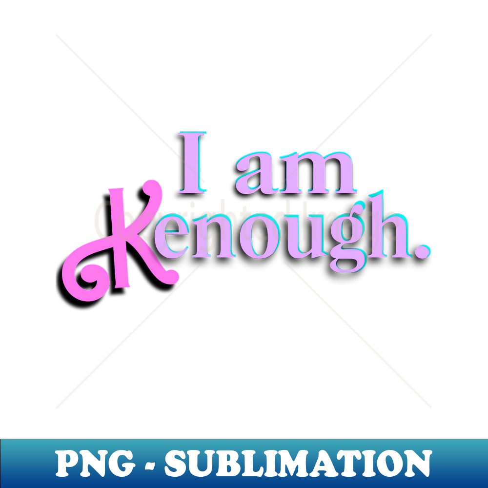 I am Kenough X Blue Pink - PNG Transparent Sublimation Desig | Inspire ...