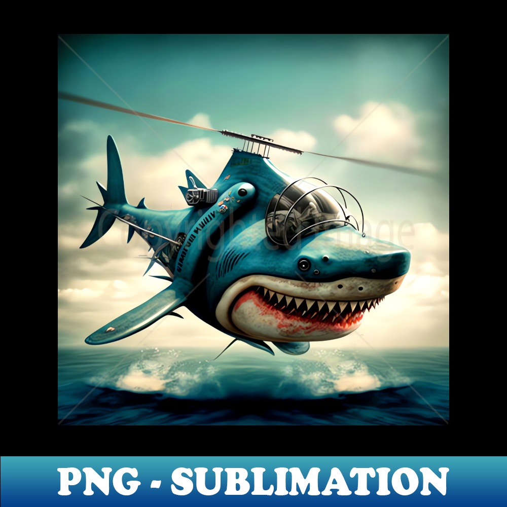 Helicopter shark character - Professional Sublimation Digita | Inspire ...