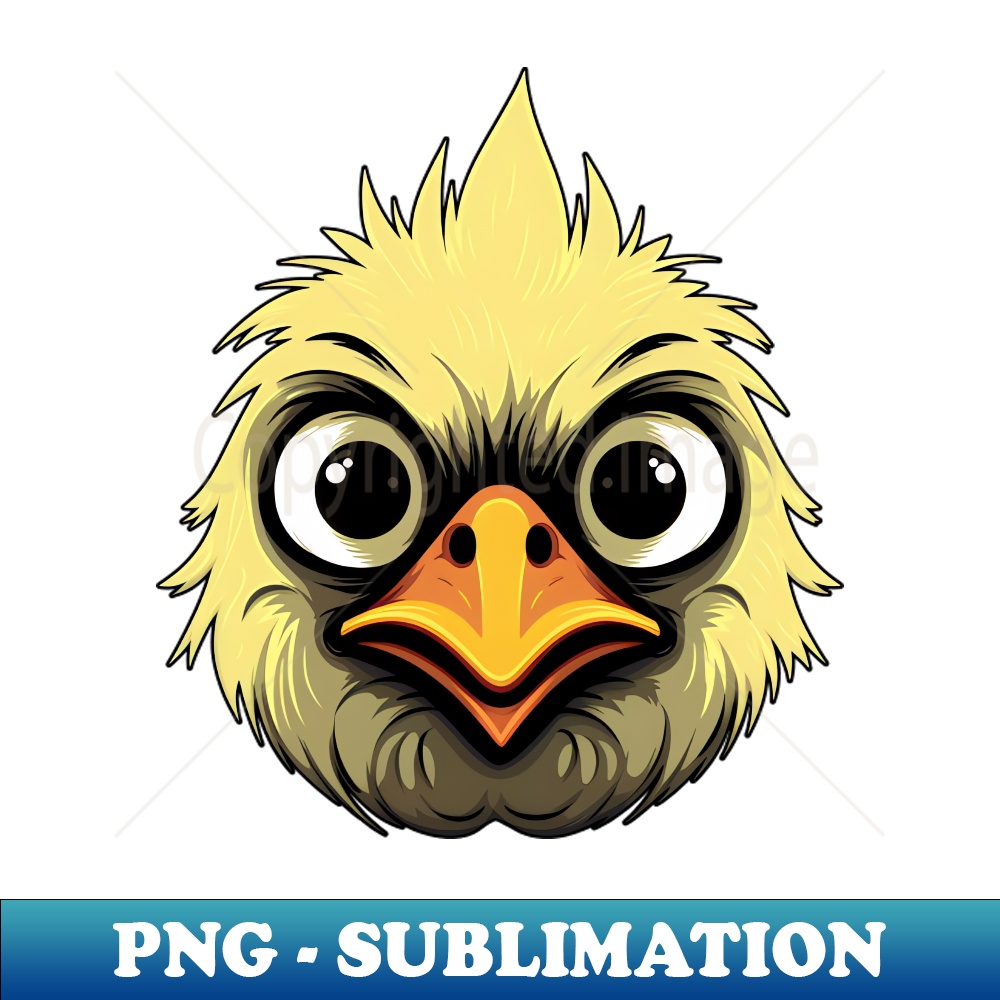 Chicken Cartoon Chick Face Funny Farm Animal - Digital Subli | Inspire ...