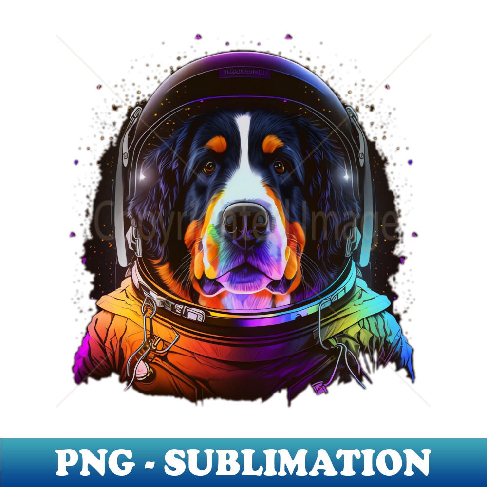 Bernese Mountain Dog Astronaut in Outer Space Funny Cosmic E | Inspire ...