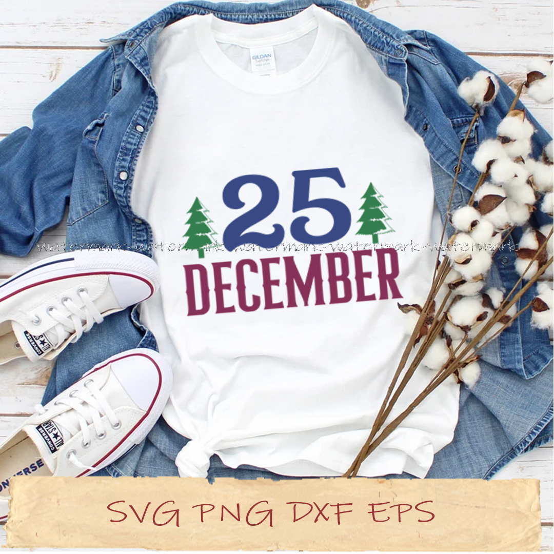 25 december svg, png cricut, file sublimation, instantdownlo - Inspire ...