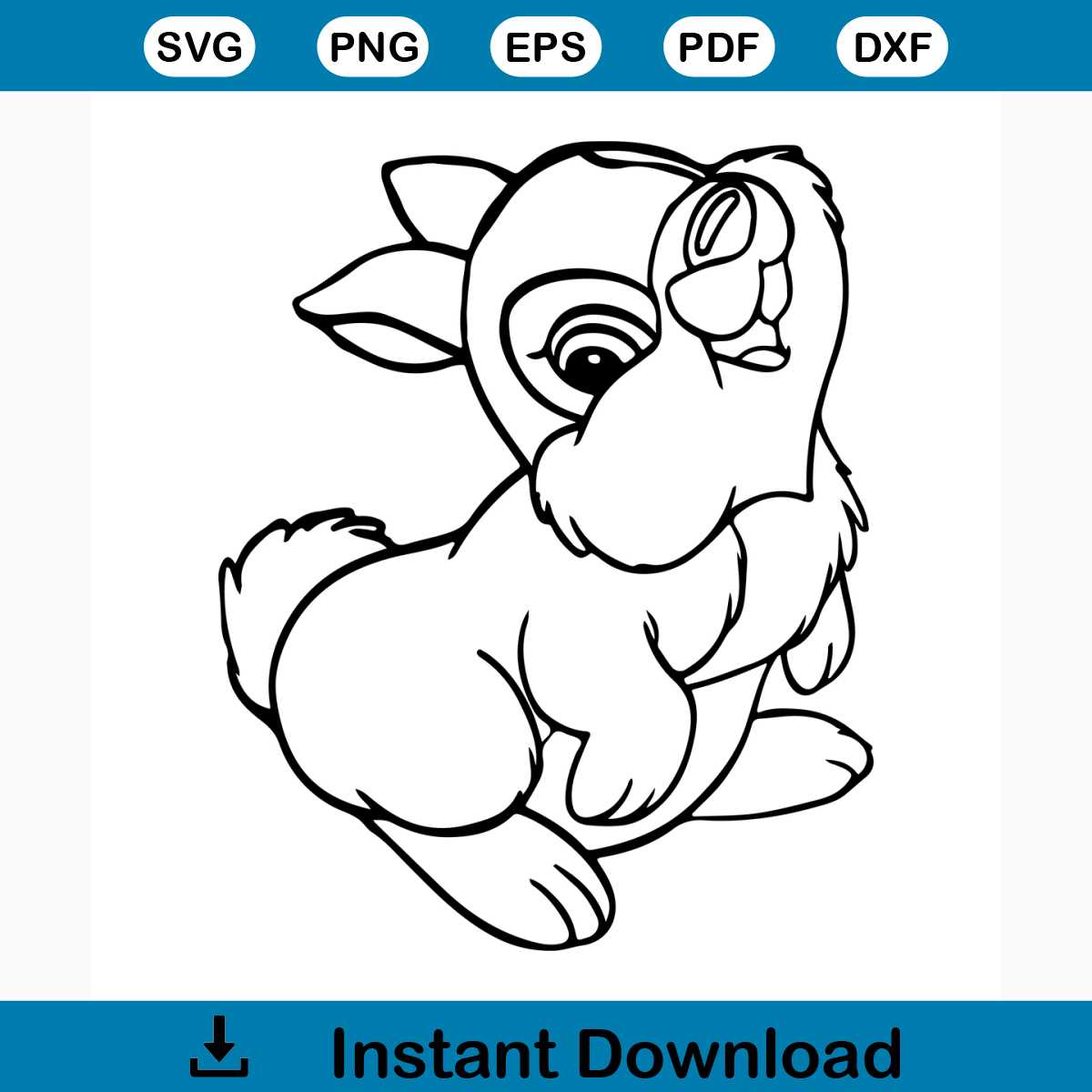 Thumper svg free, free svg files disney, bambi svg, instant | Inspire ...