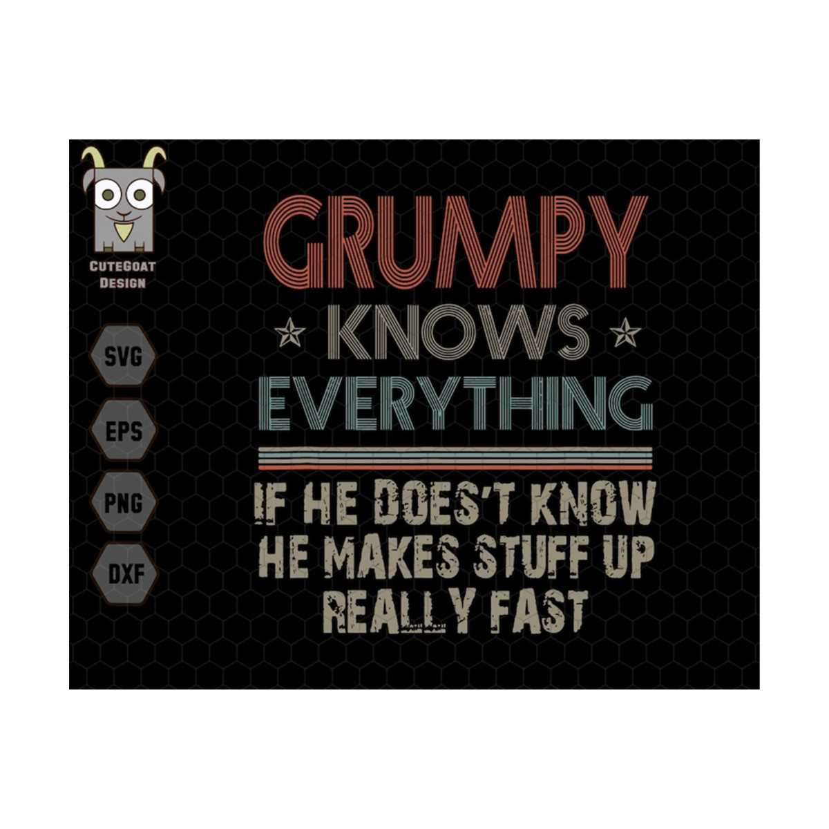 Grumpy Know Everything Svg, Grumpy Svg, Funny Grandpa Svg, G - Inspire ...