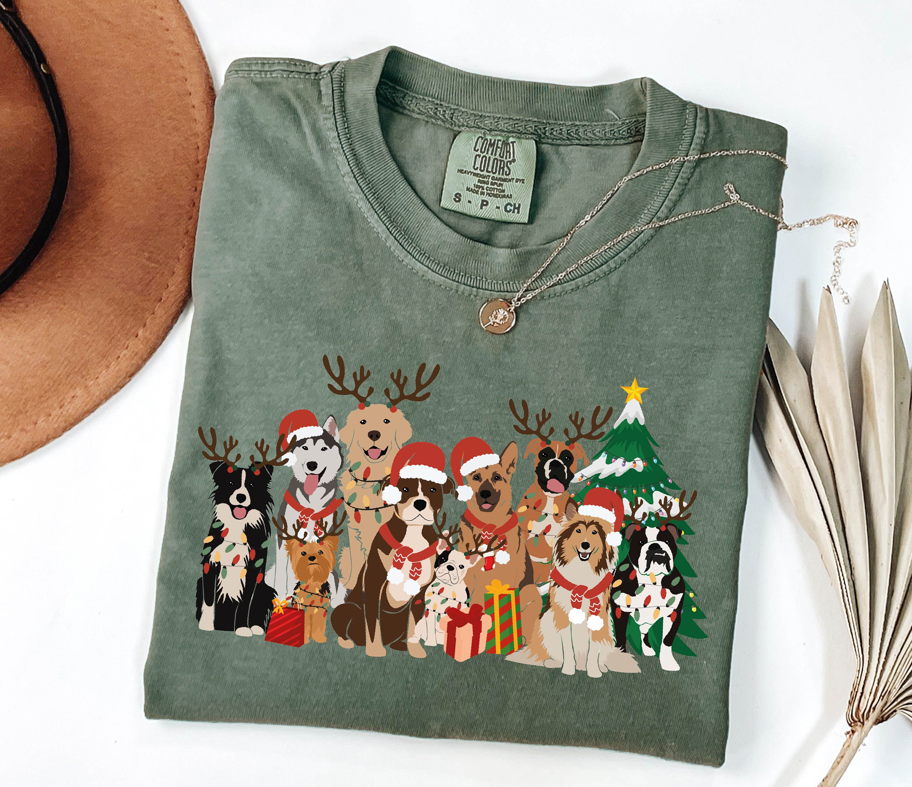 Christmas Dogs Shirt, Dog Lover Shirt, Holiday Shirt, Cute C | Inspire ...