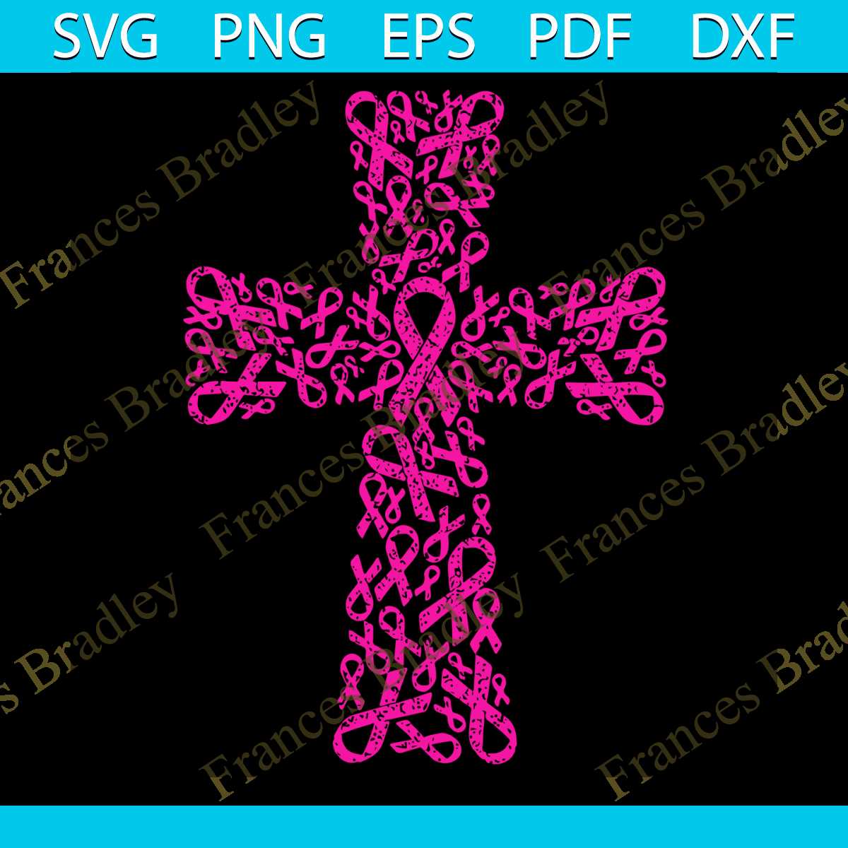 Pink Ribbon Cross vector, Breast Cancer Svg, Cross Svg, Brea | Inspire ...