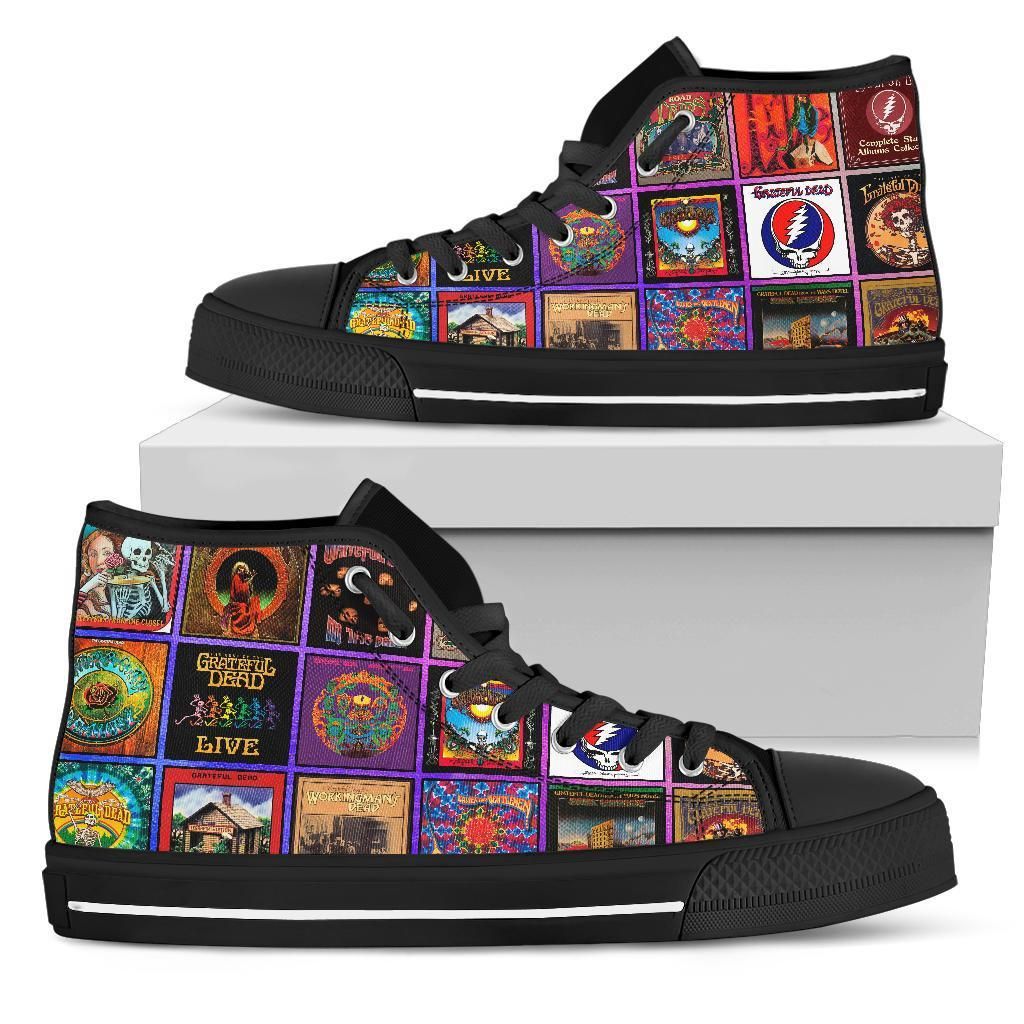 Grateful Dead Sneakers Album High Top Shoes Rock Band Fan Hi | Inspire ...