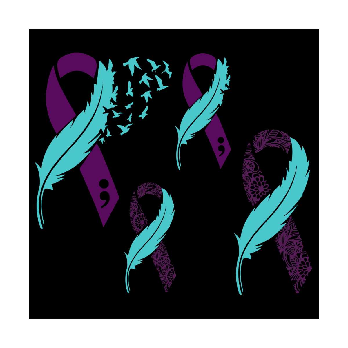 Breast Cancer Awareness, Breast Cancer Svg, Purple Ribbon Sv - Inspire ...