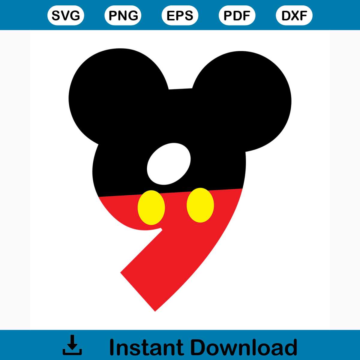 Micky numbers svg free, nine svg, disney svg, instant downlo | Inspire ...
