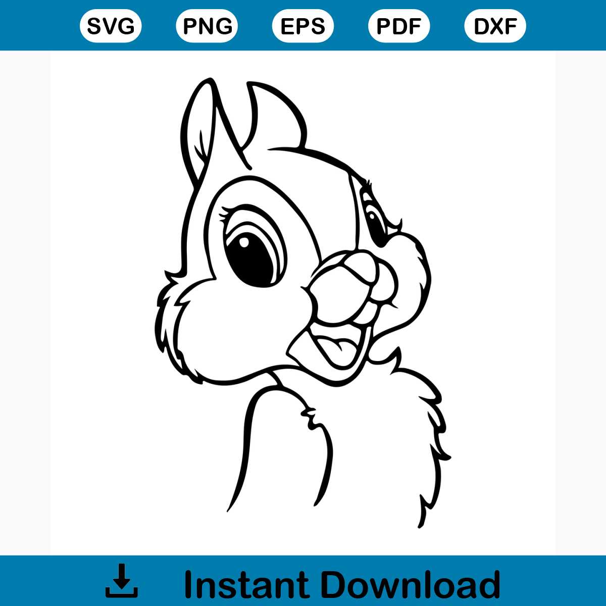 Thumper svg free, free svg files disney, bambi svg, instant | Inspire ...