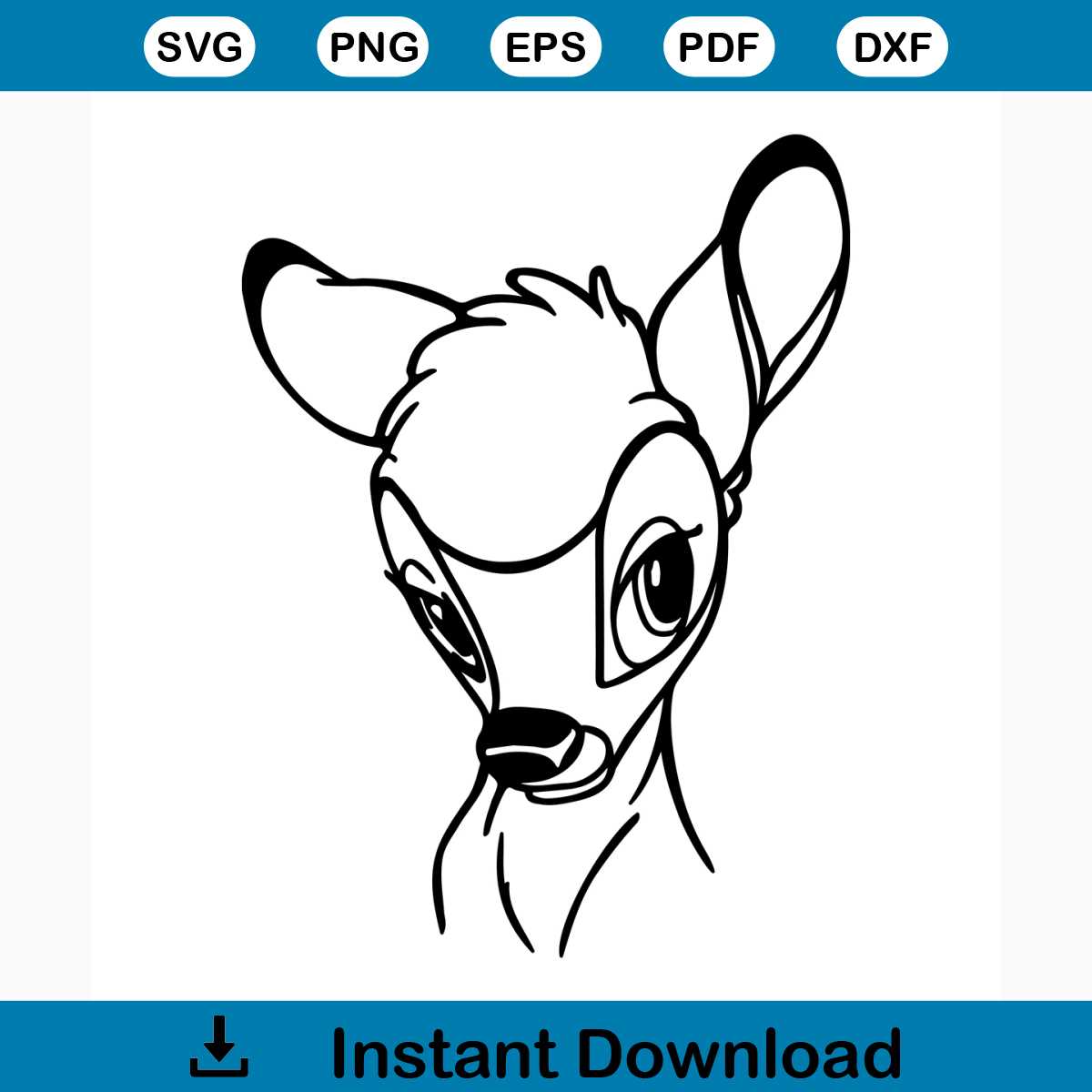 Bambi svg free, disney svg, cartoon svg, instant download, d | Inspire ...