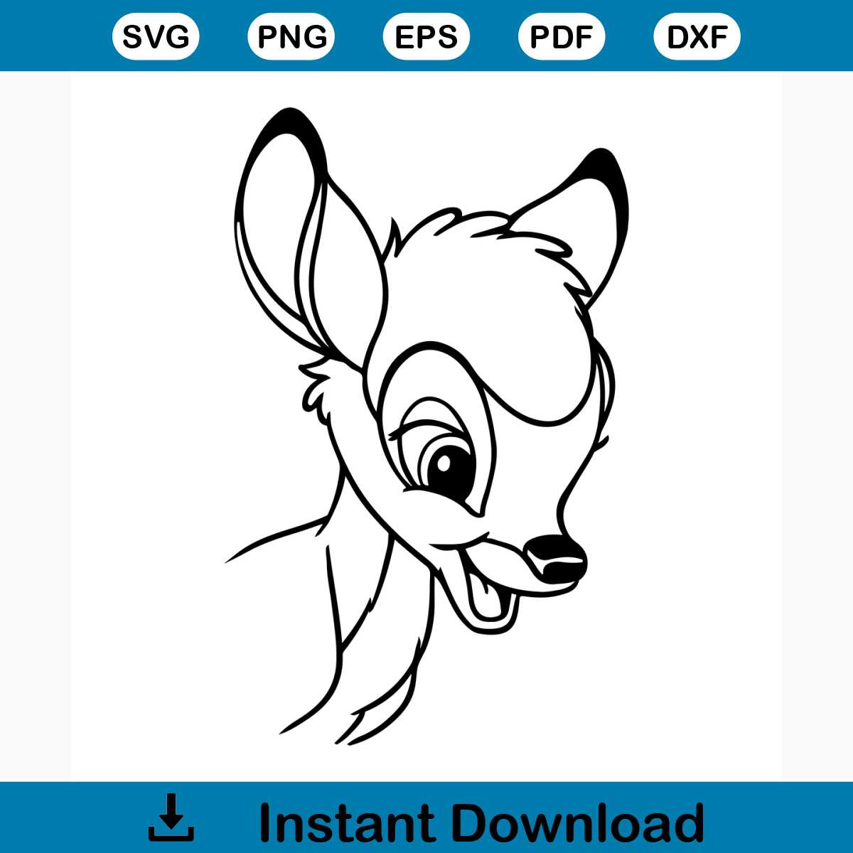 Bambi svg free, disney svg, cartoon svg, instant download, s | Inspire ...