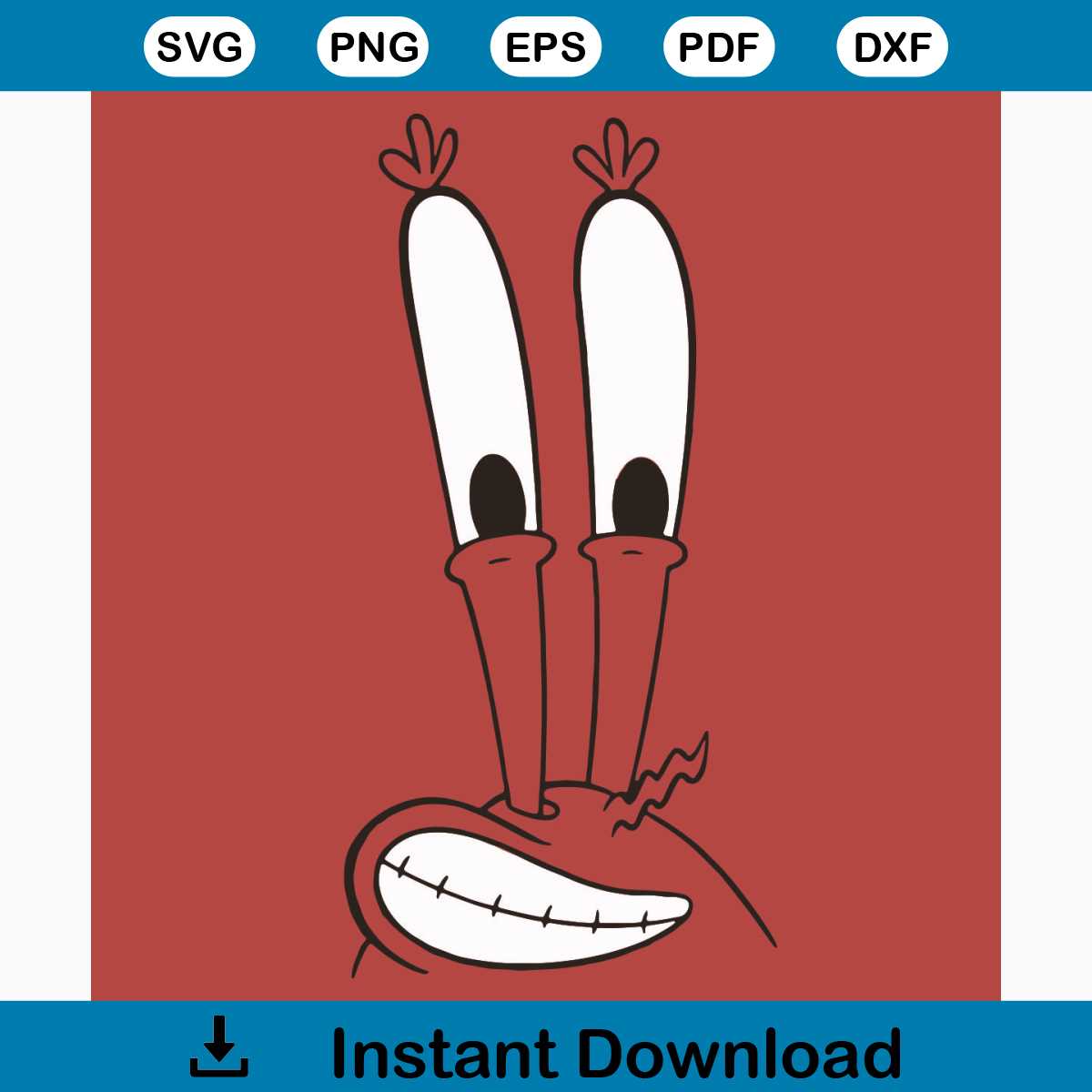 Mr Krabs Smiling Big Face Svg, Trending Svg, Krabs Svg, Krab - Inspire ...